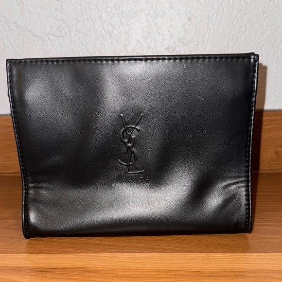 Yves Saint Laurent | Bags | Yves Saint Laurent Black Toiletry Bag Sleek ...